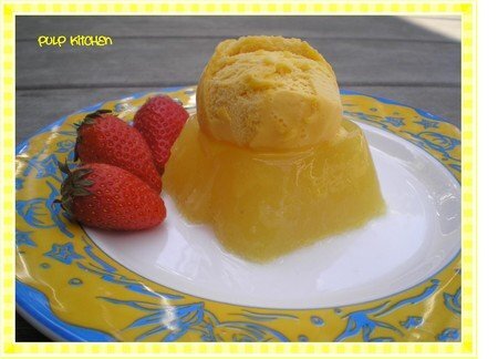 Recette de gelée d'ananas au sorbet de mangue
