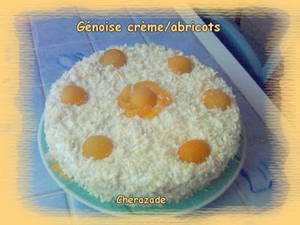 Recette de génoise à la crème et aux abricots