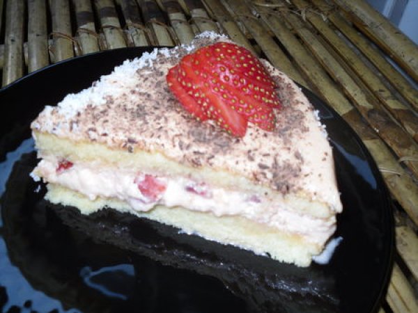 Recette de genoise fourrée à la crème de fraise