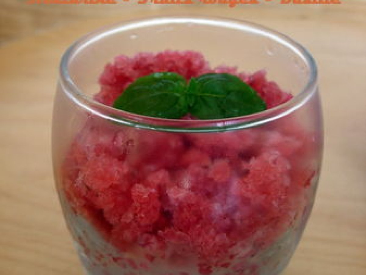 Recette granité nectarine, fruits rouges et basilic