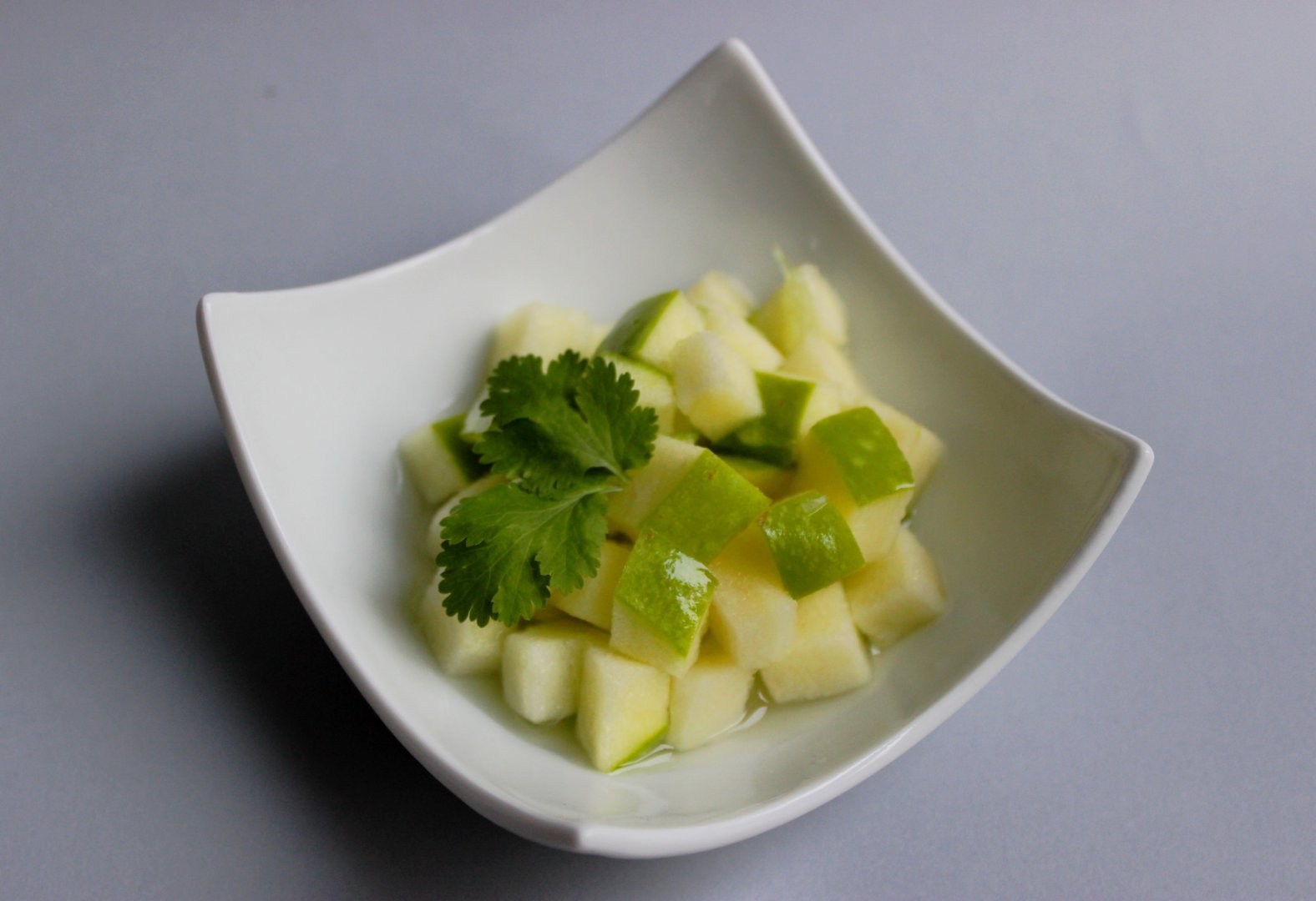 Recette de granny smith au sirop de citron vert & coriandre