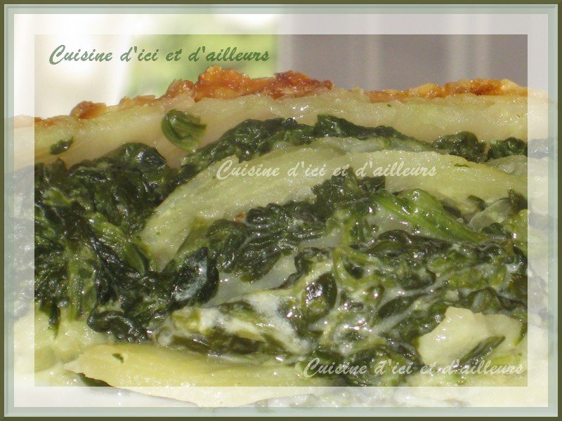 Recette de gratin d'épinards et pommes de terre