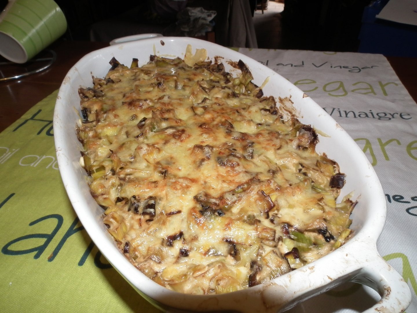 Recette de gratin de crozets, poireaux et saucisse