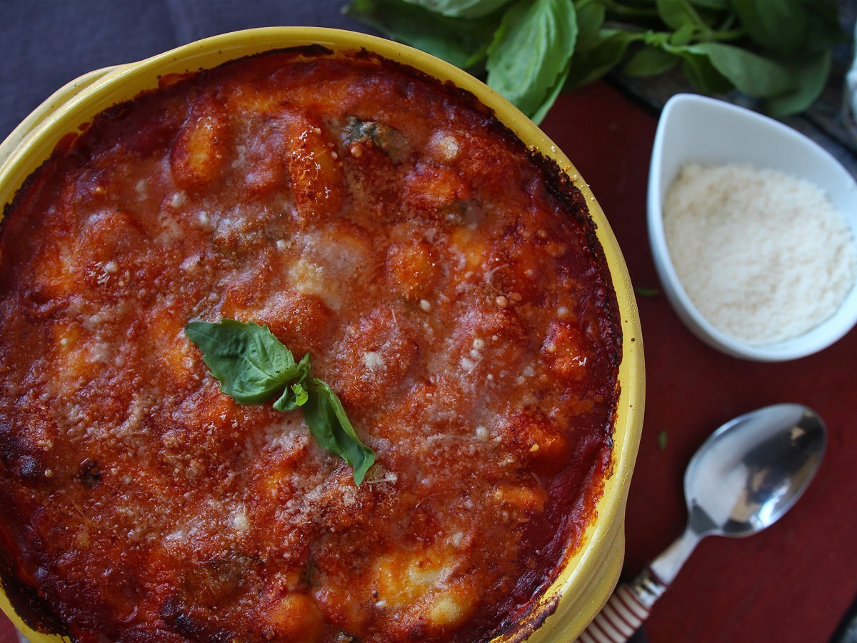 Gratin Gnocchi Tomate Mozzarella