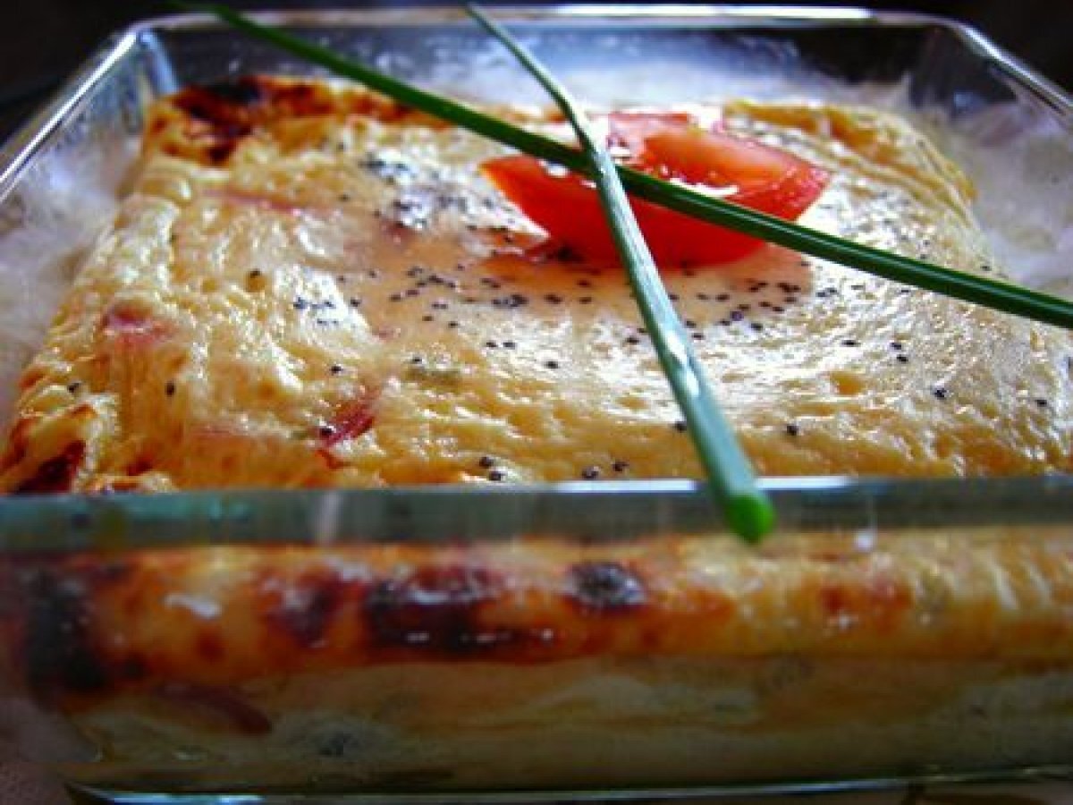 Recette de gratin salé mousseux d'été au fromage blanc