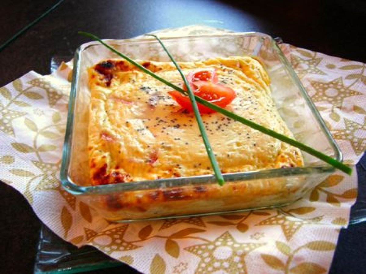 Recette de gratin salé mousseux d'été au fromage blanc