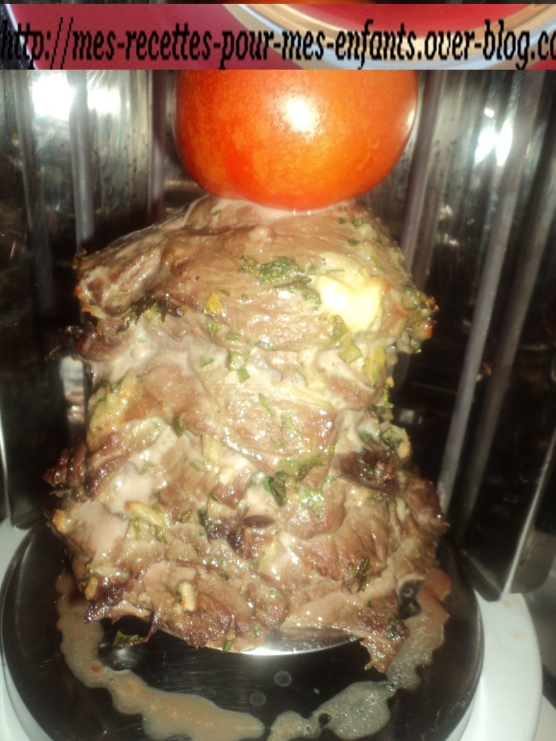 Recette de döner kebab à la broche de faux filet