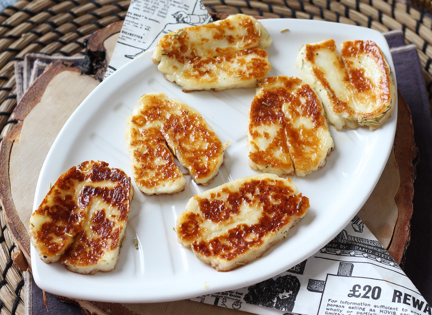 Recette halloumi sucré-salé au miel et romarin