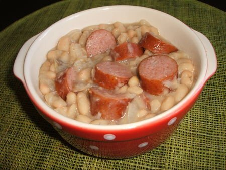 Recette haricots blancs et saucisses fumées mamia