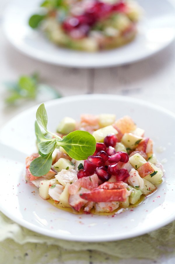 Recette de salade de homard aux fruits frais