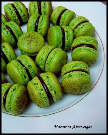Recette macaron after eight au chocolat menthe