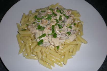 Recette de macaroni au poulet et aux champignons