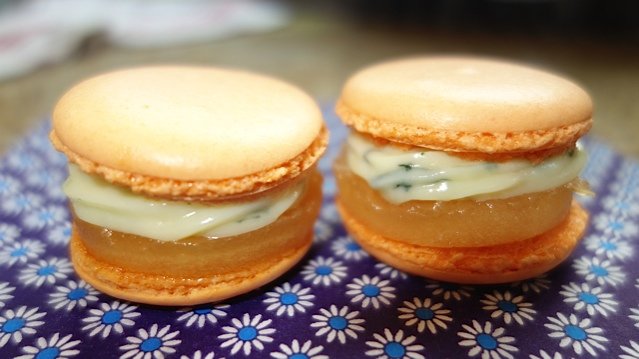 Recette de macarons melon et menthe fraîche