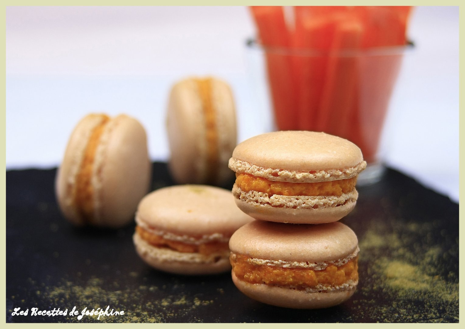 Recette de macarons salés carottes et cumin