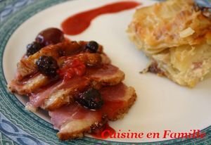 Recette de magret de canard aux fruits rouges