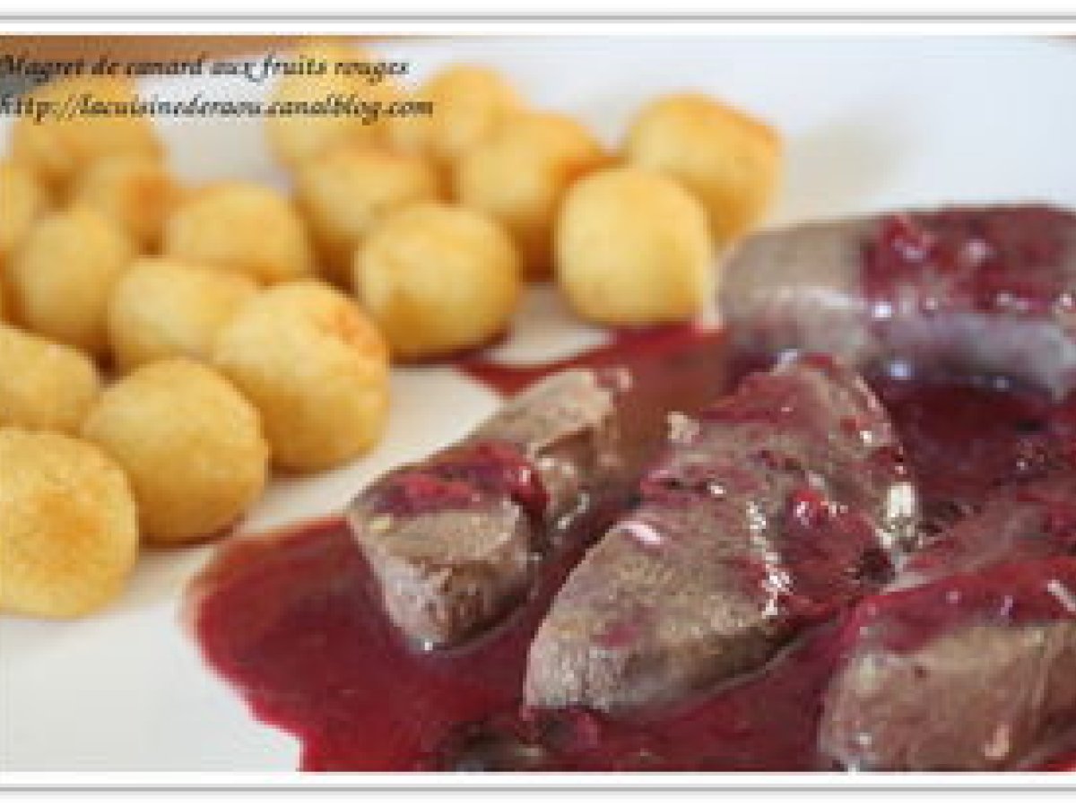 Recette de magret de canard aux fruits rouges