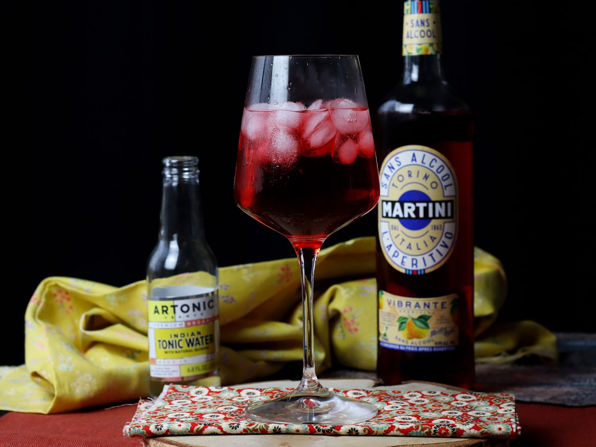 Recette de martini tonic sans alcool, frais et fruité