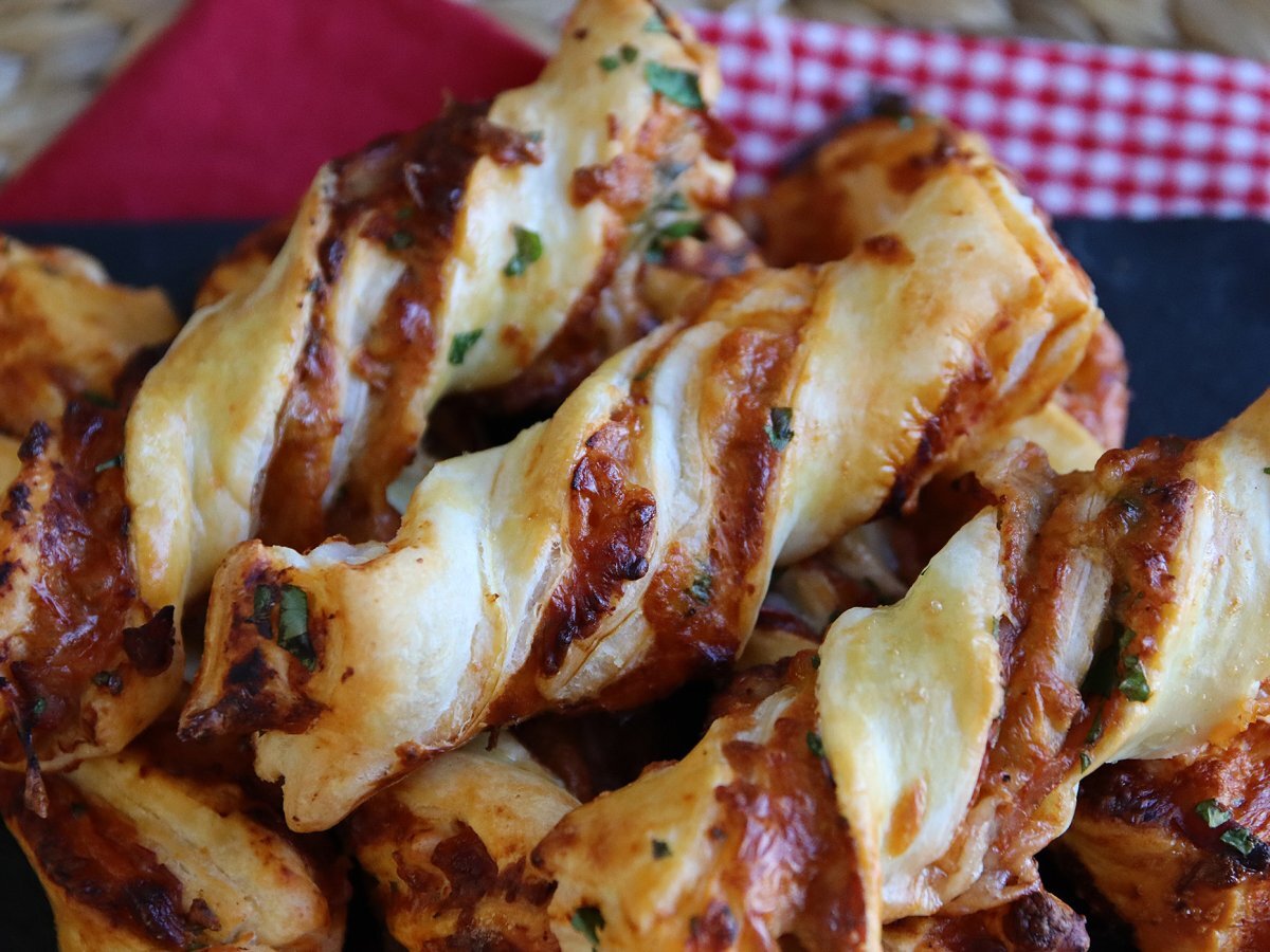 Recette maxi torsades feuilletées tomate jambon mozzarella