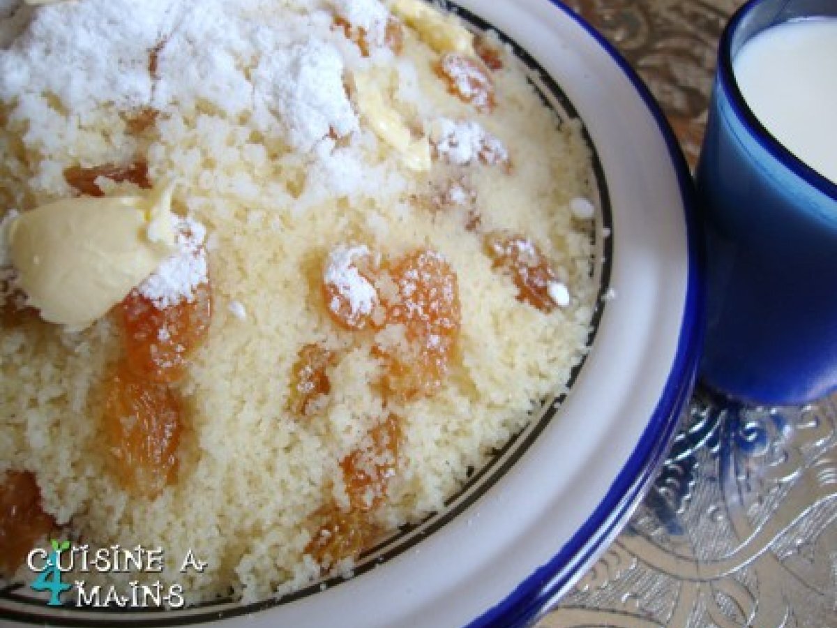 Recette de mesfouf, couscous fin aux raisins secs