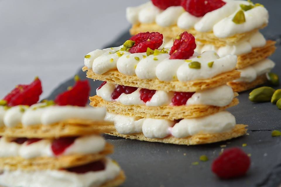 Recette de mille-feuille aux framboises délicieuses