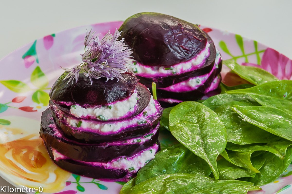 Recette mille-feuilles de betterave, ricotta et herbes