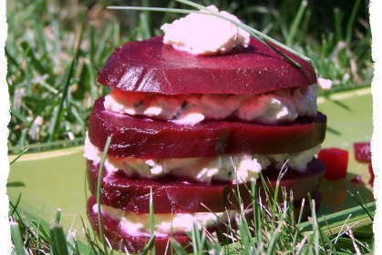 Recette de mille-feuilles de betteraves colorées