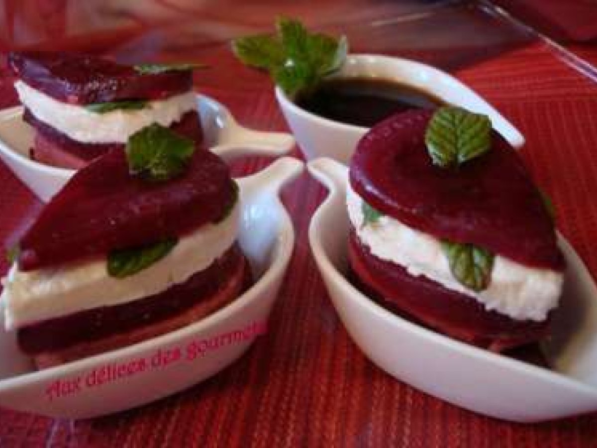 Recette de millefeuilles de betteraves à la ricotta