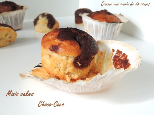 Recette de mini cakes moelleux coco chocolat