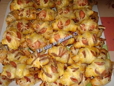 Recette mini croissants knacks ou jambon