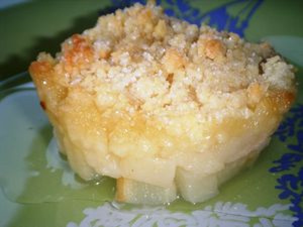 Recette de mini crumble poire et vanille