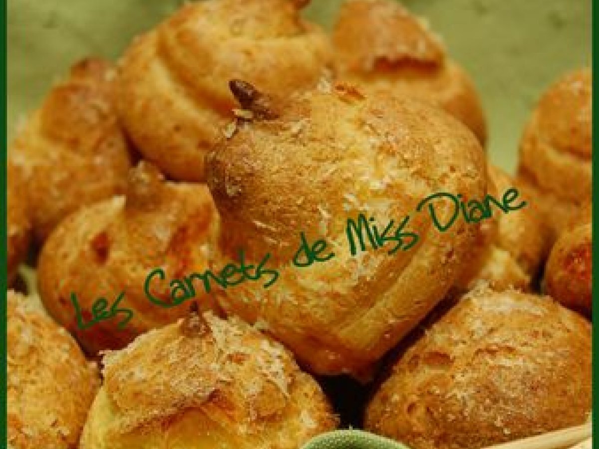 Recette de mini gougères au cheddar et parmesan sans gluten