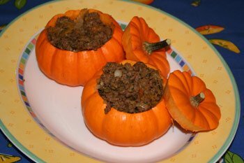 Recette de mini potirons farcis à la viande