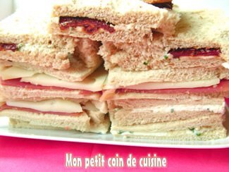 Recette mini sandwiches variés apéritif sans lait