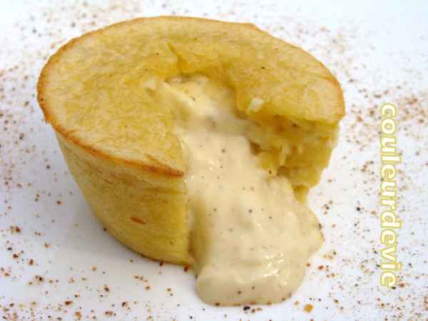 Moelleux au cèleri-rave coeur coulant sauce bâtarde - Recette Ptitchef