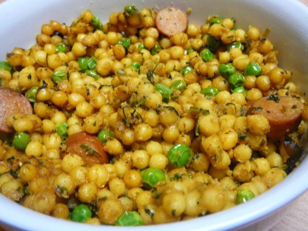 Recette de moghrabieh aux petits pois savoureuse