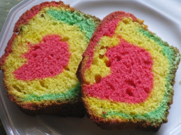 Mon cake multicolore - Recette Ptitchef