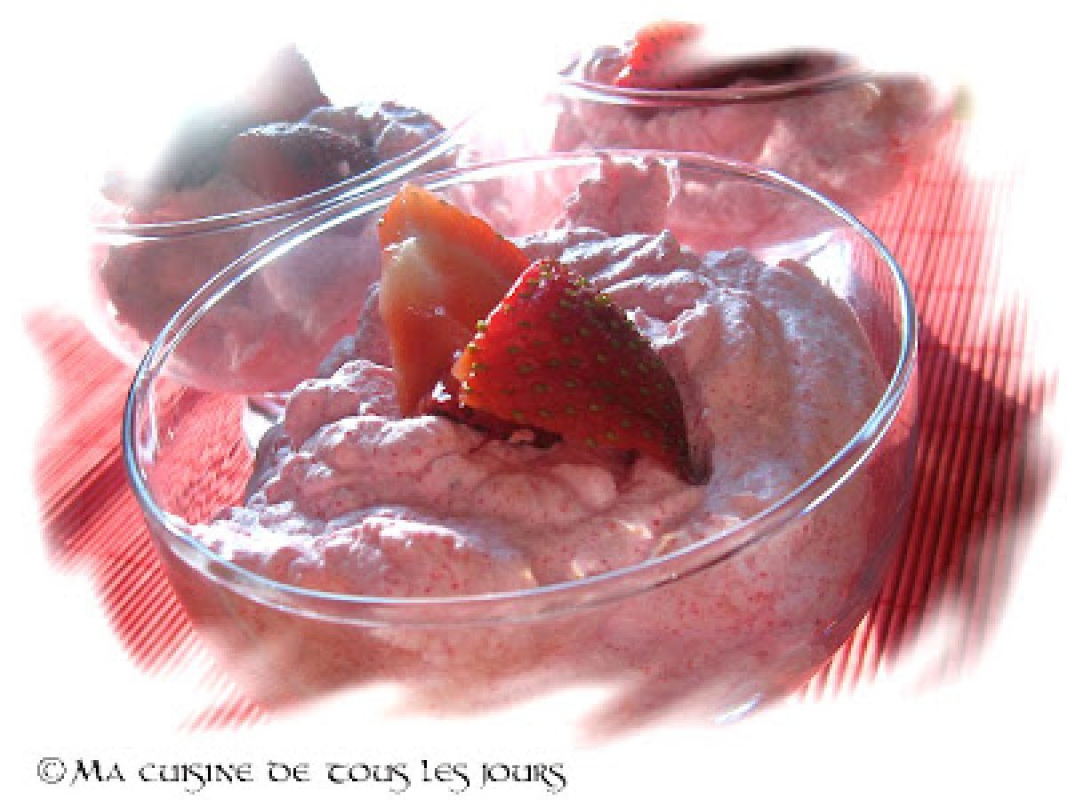 Recette de mousse à la fraise en 3 ingrédients