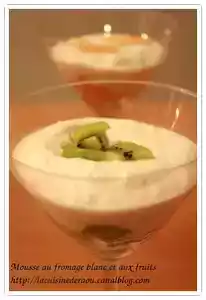 Recette de mousse au fromage blanc et aux fruits