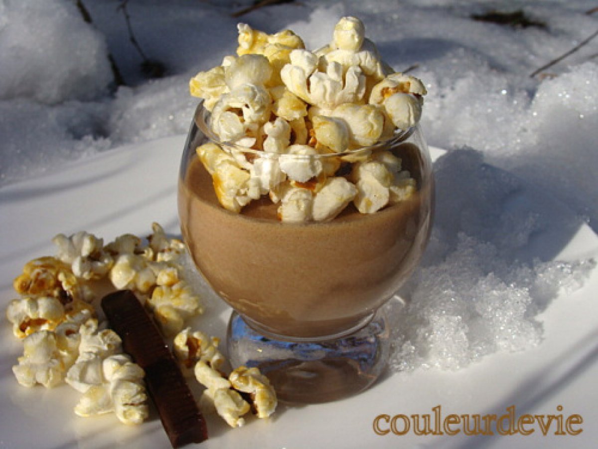 Mousse aux carambars et pop-corn - Recette Ptitchef