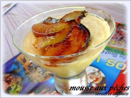 Recette de mousse légère aux pêches sucrées