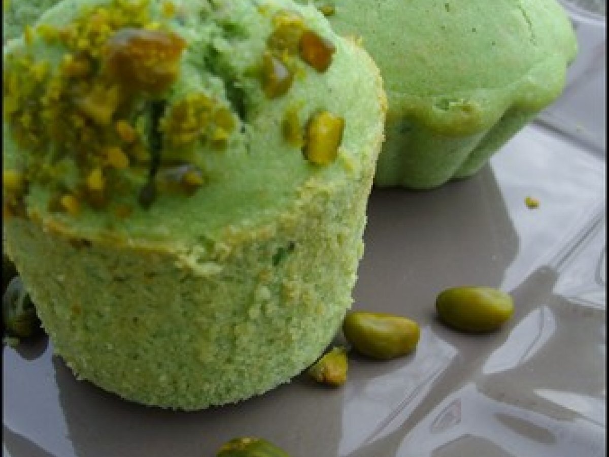 Recette de muffins pistache cœur chocolat fondant