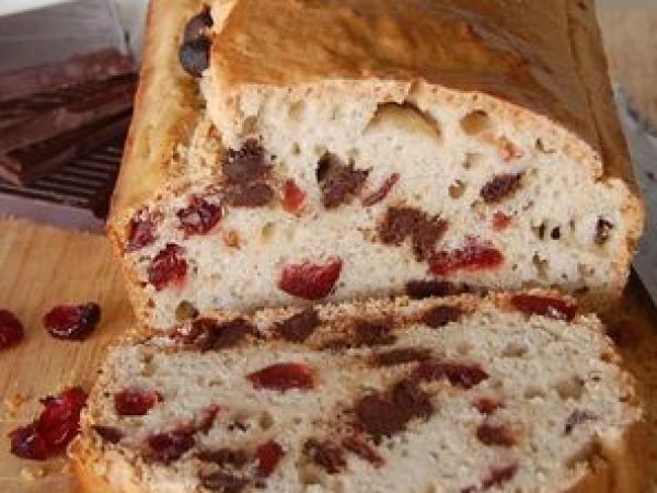 Recette de pain choco-canneberges sans gluten et lactose