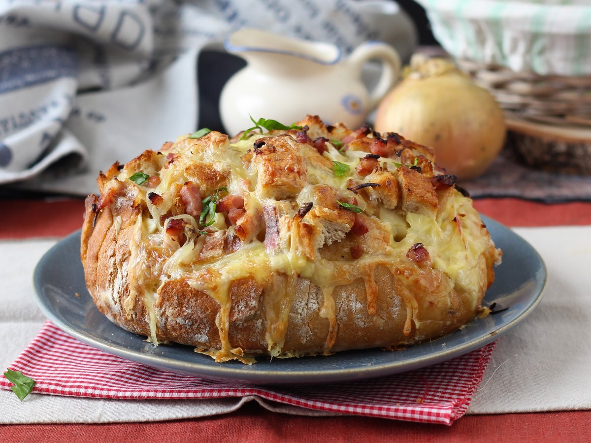 Recette pain hérisson farci façon tartiflette