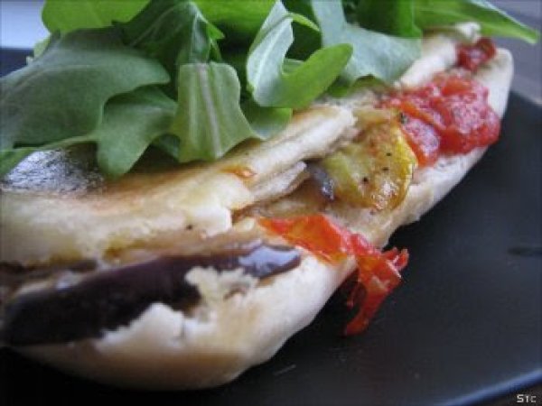 Recette de panini légumes grillés et merguez