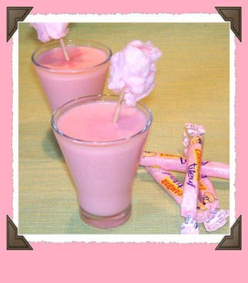 Recette de panna cotta à la barbe à papa