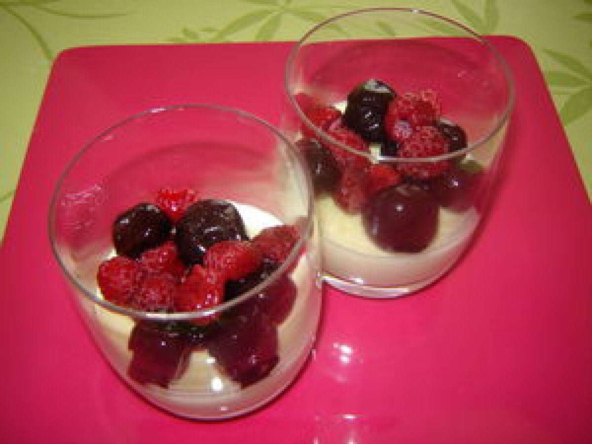 Recette de panna cotta aux fruits rouges