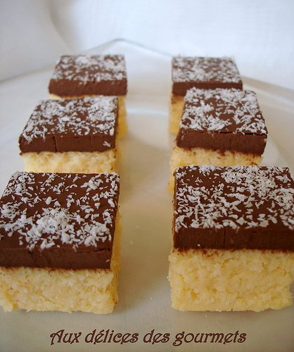 Pavé coco.....chocolat - Recette Ptitchef