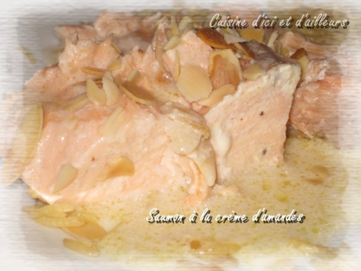 Pavés de saumon à la crème d'amandes - Recette Ptitchef