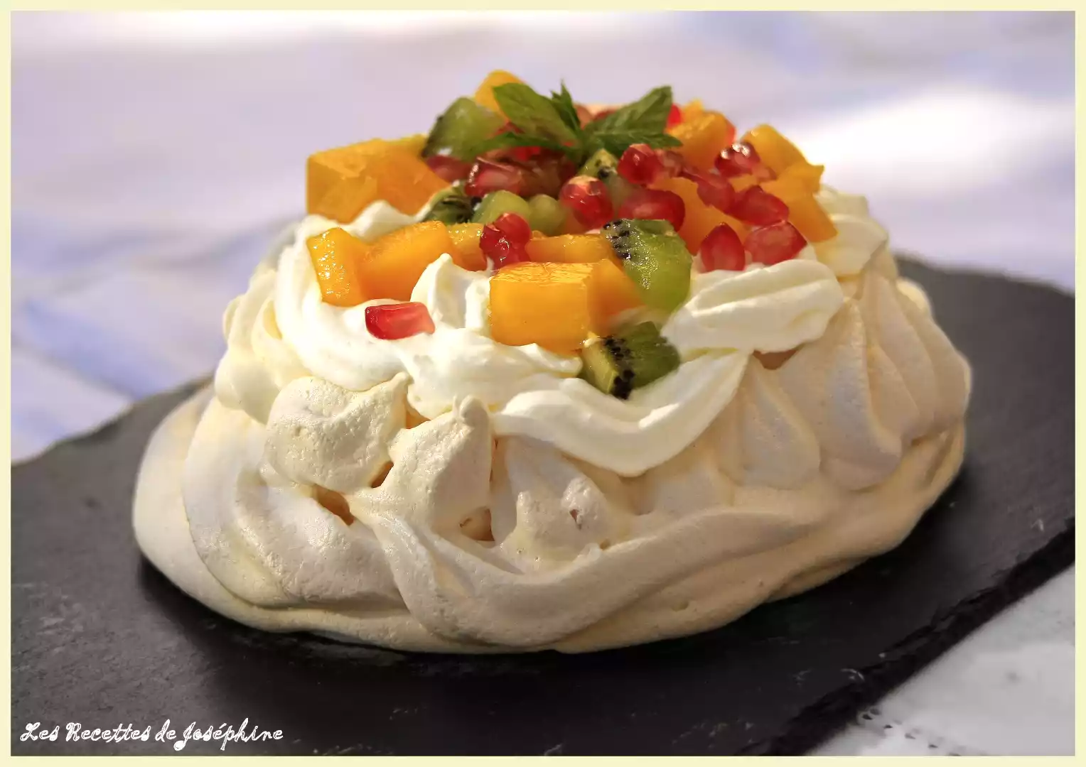 Recette de pavlova aux fruits exotiques délicieux
