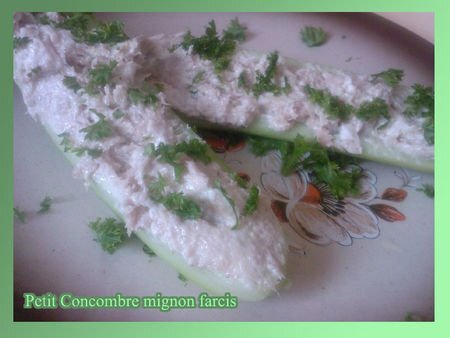 Petit concombre farcis (entrée fraiche) - Recette Ptitchef